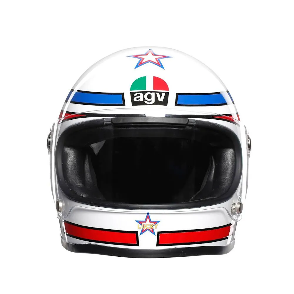 AGV X3000 Replica Full Face Helmet White, Motardinn